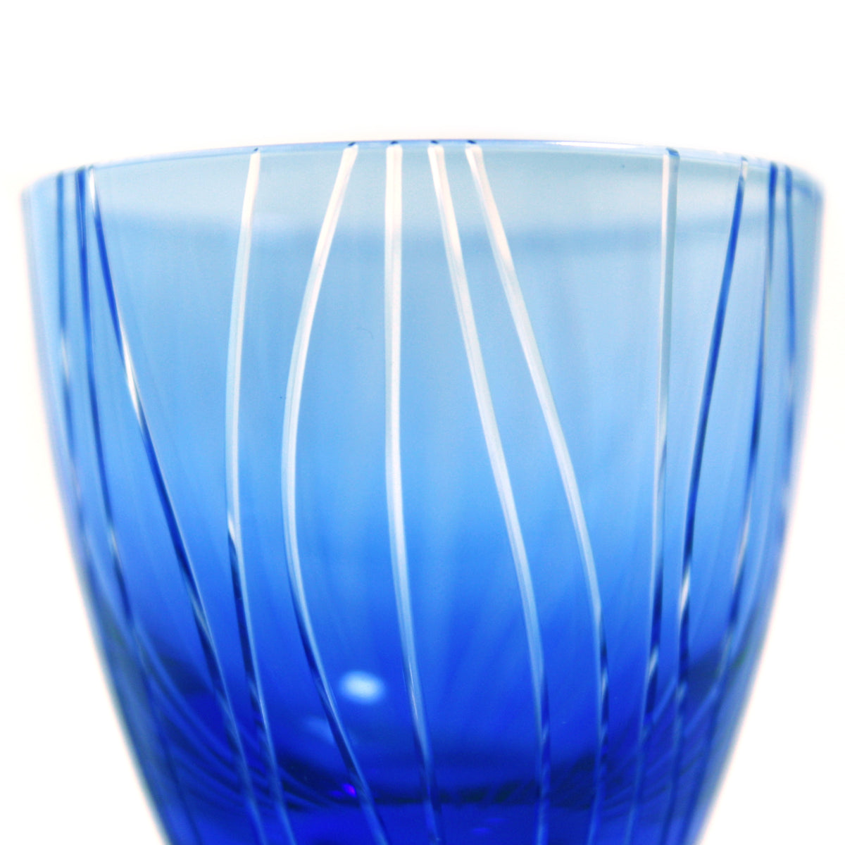 ぐい呑よろけ縞 青藍・金赤 – THE GLASS GIFT SHOP SOKICHI